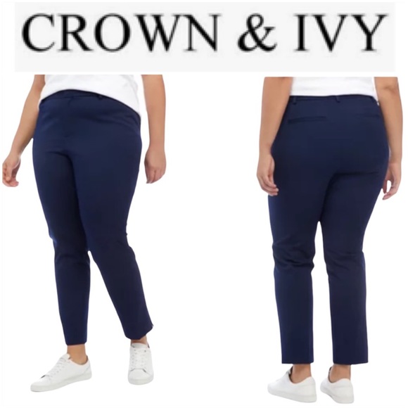 crown & ivy | Pants & Jumpsuits | Crown Ivy Cary Bistretch Front Fly ...